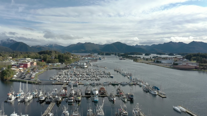 Aerial view of Old Harbor landscape in Alaska image - Free stock photo ...