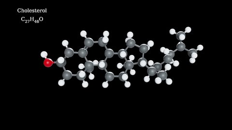 Cholesterol Molecule 3d Molecular Structure Animation Stock Footage ...
