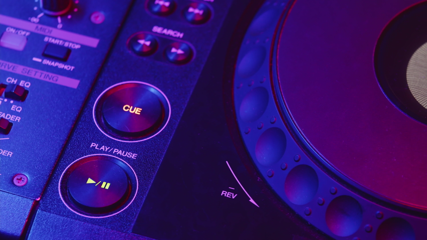 Male Djs Hand Presses Play Stock Footage Video (100% Royalty-free ...