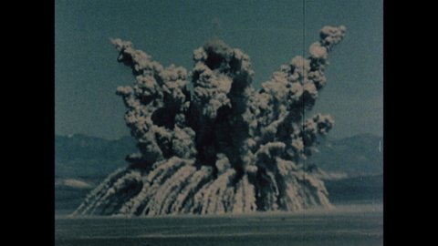 1960s Atomic Bomb Explodes Desert Radiation Stock Footage Video (100% ...