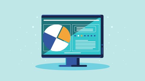 Statistics Infographic Desktop Animation 4k Video Stock Footage Video ...