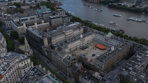 Aerial Footage Historic Building Kings College Stock Footage Video (100 ...