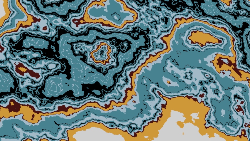 Abstract Animated Liquid Layered Topographic Stock Footage Video (100% ...