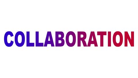 Collaboration Word Colorful Text 4k Seamless Stock Footage Video (100% ...