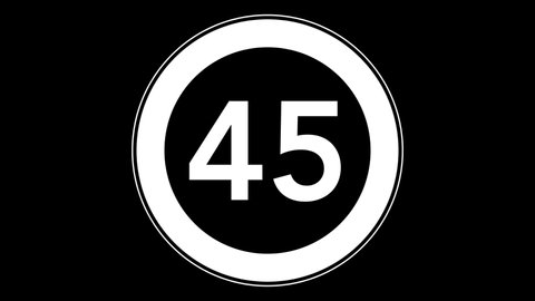 45 Seconds Simple Countdown Timer Stock Footage Video (100% Royalty ...