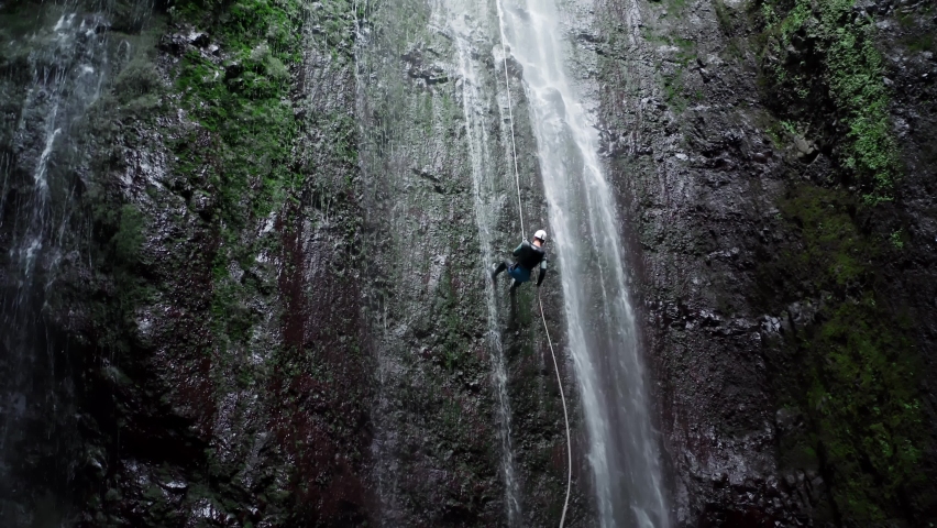 Waterfall abseil Stock Video Footage - 4K and HD Video Clips | Shutterstock