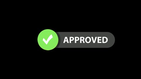 Approved Green Button Animation Over Black Stock Footage Video (100% ...