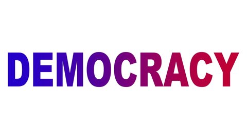 Democracy Word Colorful Text 4k Seamless Stock Footage Video (100% ...