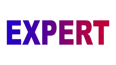 Expert Word Colorful Text 4k Seamless Stock Footage Video (100% Royalty ...