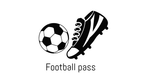 Football Pass Icon Animation Simple Best Stock Footage Video (100% ...