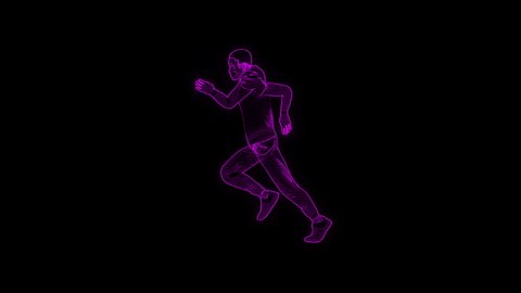 3d Neon Running Man Animation Stock Footage Video (100% Royalty-free ...
