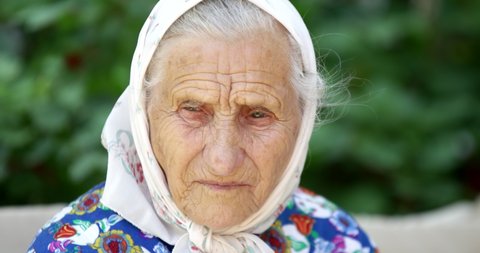 Face Eyes Old Woman Senior Citizen Stock Footage Video (100% Royalty ...