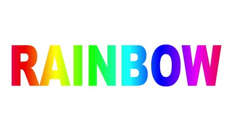 Rainbow Word Colorful Text 4k Seamless Stock Footage Video (100% ...