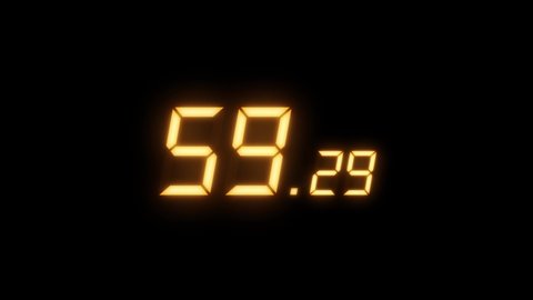 Countdown 60 Seconds Countdown 1 Minute Stock Footage Video (100% ...