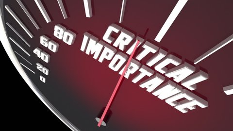 Critical Importance Measurement Top Priority Important Stock Footage ...