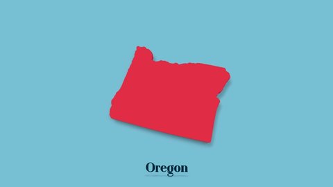 3d Animated Map Showing State Oregon Stock Footage Video (100% Royalty ...