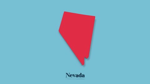 3d Animated Map Showing State Nevada Stock Footage Video (100% Royalty ...