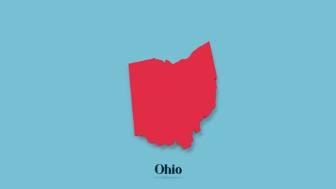 3d Animated Map Showing State Ohio Stock Footage Video (100% Royalty ...