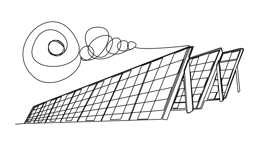 Solar panel line art Stock Video Footage - 4K and HD Video Clips ...