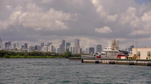 Us Coast Guard Base Island Miami Stock Footage Video (100% Royalty-free ...