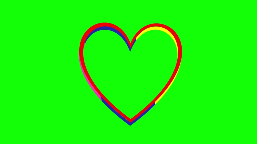 heart shape green screen chroma key Stock Footage Video (100% Royalty ...