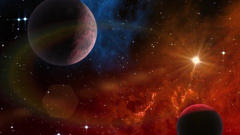 Spacescape Background Slowly Moving Through Planetary Stock Footage ...