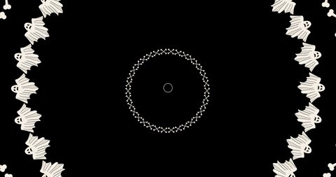 Halloween Animated Round Frames On Transparent Stock Footage Video (100 ...