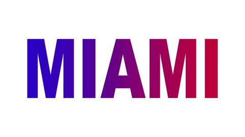 Miami Word Colorful Text 4k Seamless Stock Footage Video (100% Royalty ...
