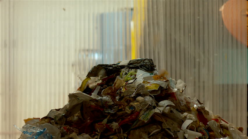 human waste treatment center garbage separation Stock Footage Video ...