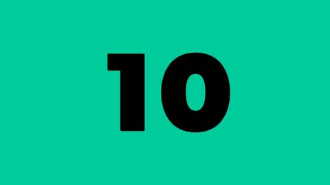 Animated Number 10 English Alphabet Learning Stock Footage Video (100% ...