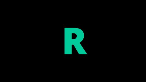 Animated Letter R English Alphabet Learning Stock Footage Video (100% ...