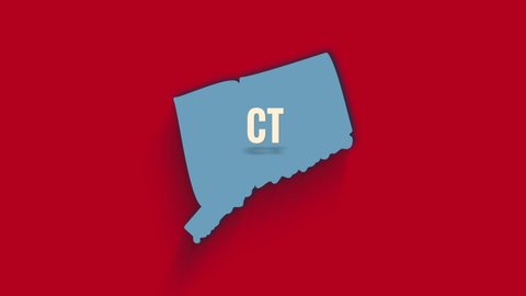 3d Animated Map Showing State Connecticut Stock Footage Video (100% ...
