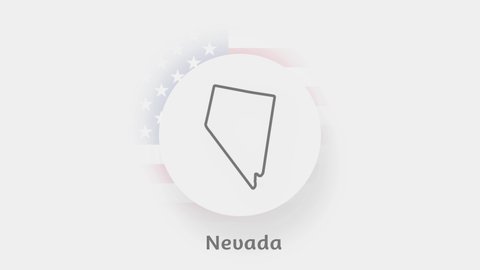 Nevada State Usa Animated Map Usa Stock Footage Video (100% Royalty ...