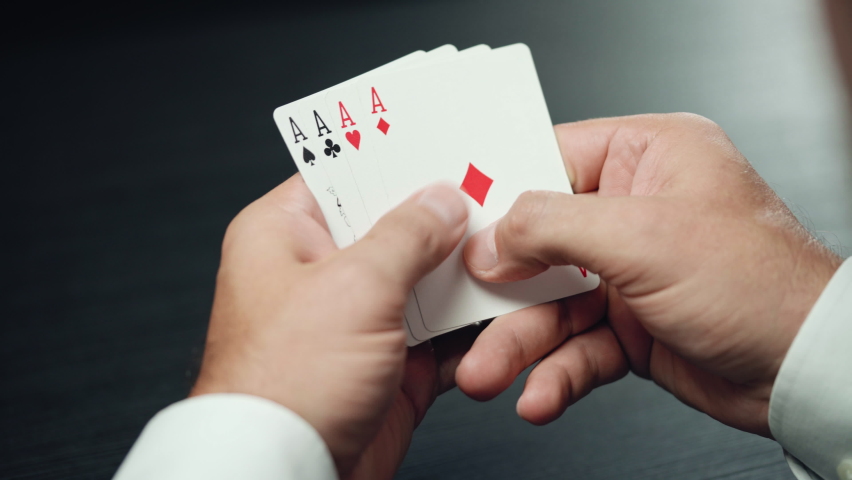 1,228 Man holding playing cards Stock Video Footage - 4K and HD Video ...