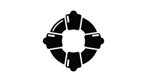 Lifebuoy Icon Animation Simple Best Object Stock Footage Video (100% ...