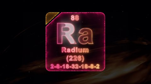 Modern Periodic Table Element Radium 3d Stock Footage Video (100% ...