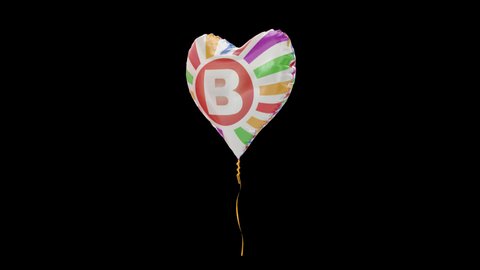 Balloon Letter B Happy Birthday Loop Stock Footage Video (100% Royalty ...