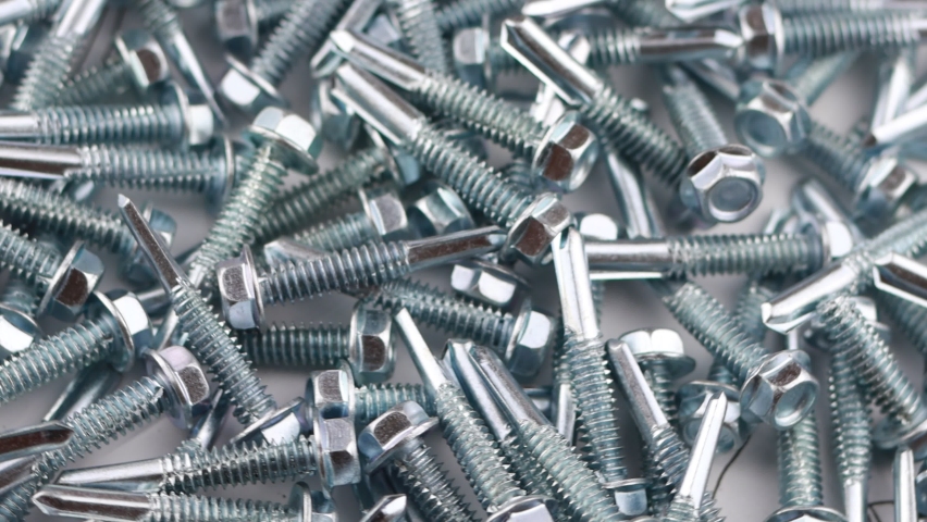 Rotating Stainless Steel Screws and Stock Footage Video (100% Royalty ...