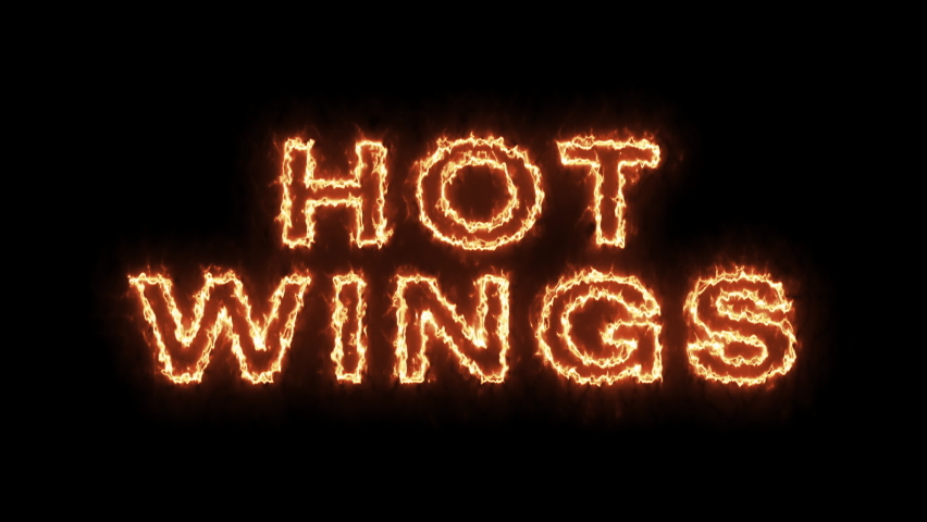 hot wings fire text sign Stock Footage Video (100% Royalty-free ...