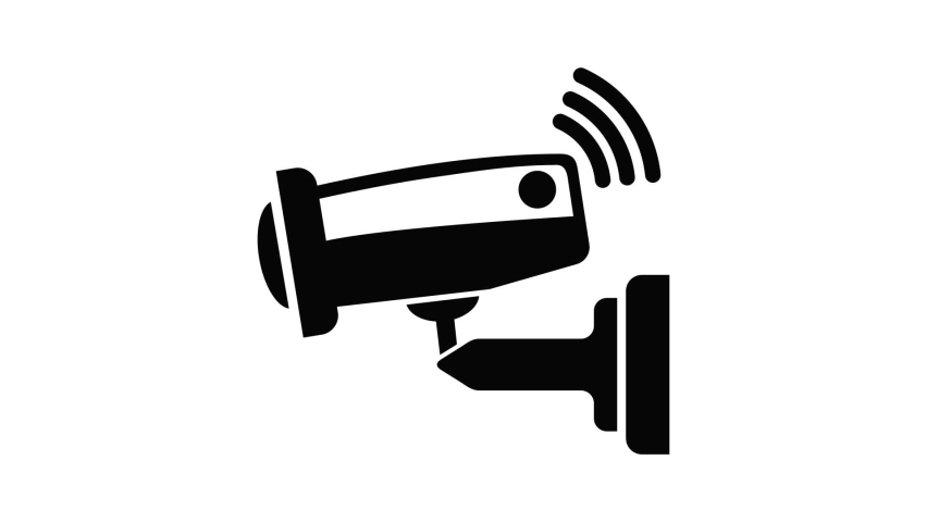 Security camera "warning" icon Stock Video Footage - 4K and HD Video ...