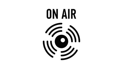 On Air Radio Icon Animation Simple Stock Footage Video (100% Royalty ...