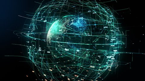 Global Network Animation 3d Animation Symbolizing Stock Footage Video ...