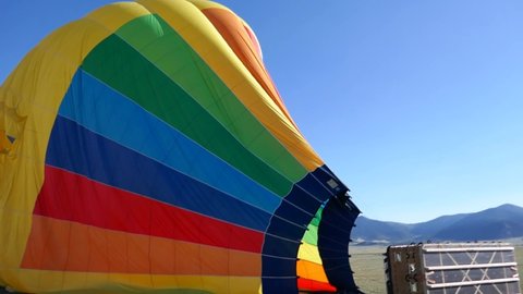 Deflated Rainbow Air Balloon Laying On Stock Footage Video (100% ...