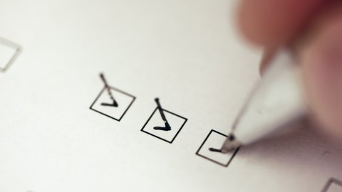 Person Checking Off Do List Boxes Stock Footage Video (100% Royalty ...