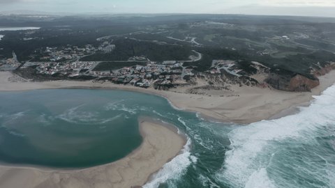Lagoa De Obidos Portugal Shallow Coastal Stock Footage Video (100% ...