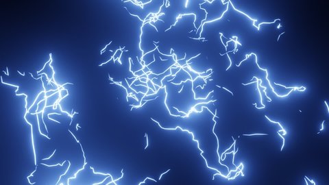 Abstract Lightning Energy 3d Looping Animation Stock Footage Video (100 ...