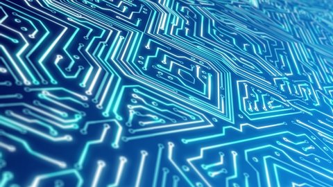 4k 3d Futuristic Motherboard Circuit Graphic Stock Footage Video (100% ...