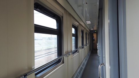 Interior Passenger Train Inside Compartment Carriage Stock Footage ...