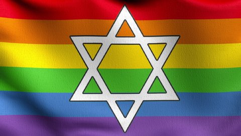 Gay Jew Flag Lgbt Rainbow Flag Stock Footage Video (100% Royalty-free ...