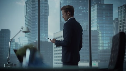 Financial Analyst Working On Computer Multimonitor Stock Footage Video ...